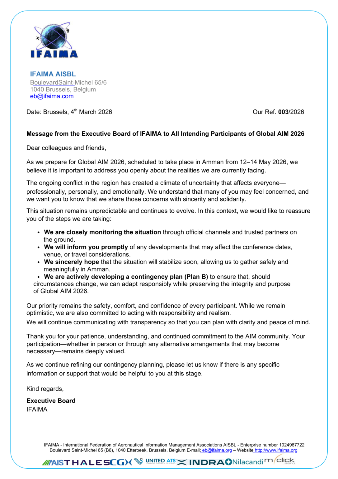 GLOBAL AIM – AMMAN 2026 – Ifaima
